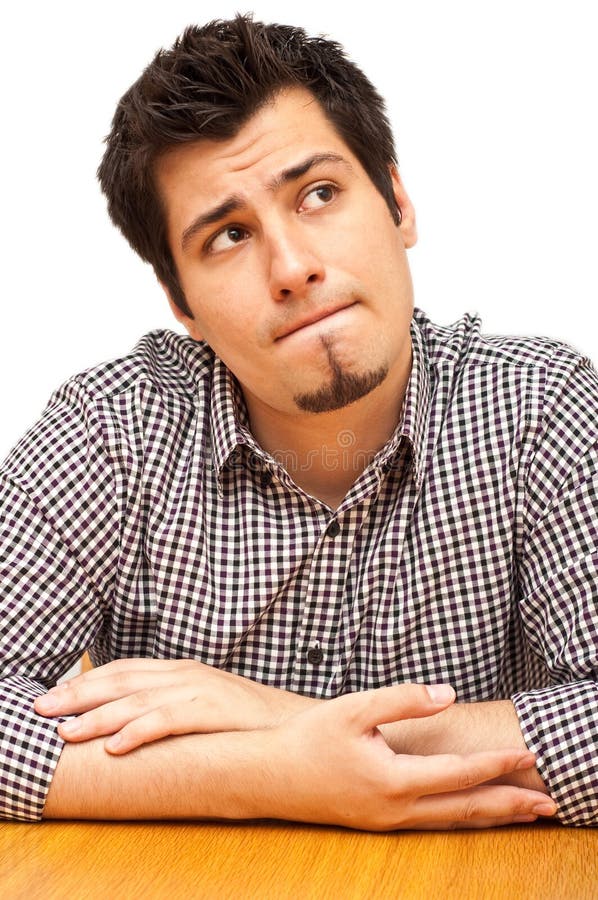 Young Man in His Mid-20s with Thoughtful Expressio Stock Image - Image ...