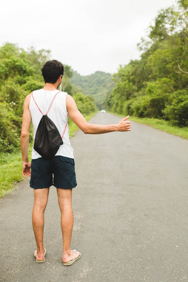 Hitch-hiking stock image. Image of roadway, move, nature - 6100389