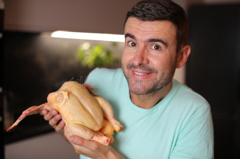 Man Deciding between Healthy or Unhealthy Food Stock Photo - Image of ...