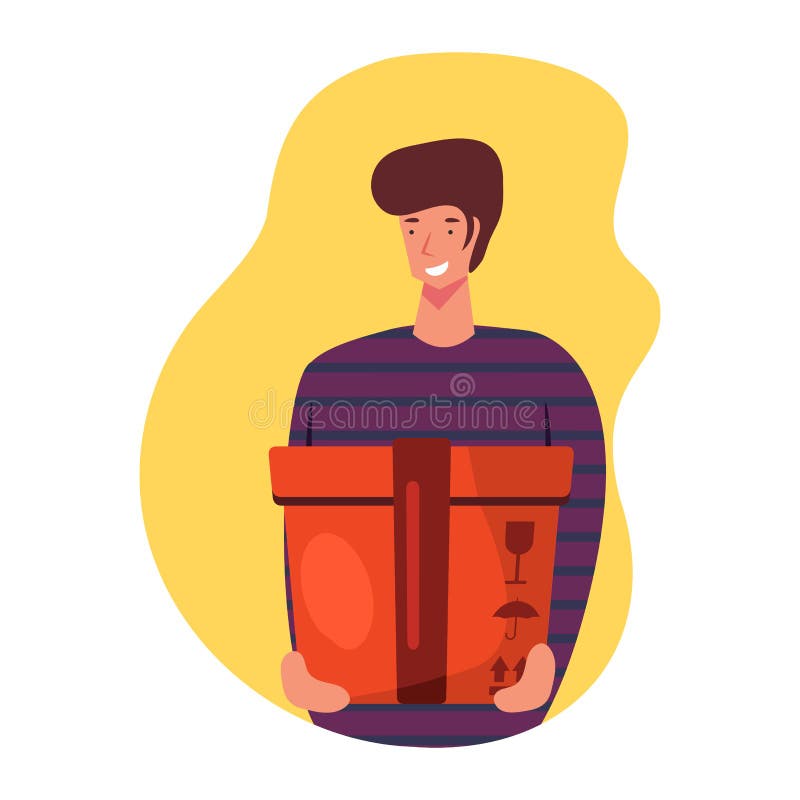 Young Man Holding Donation Box Vector Illustration in Flat Style Stock ... Young Man Holding Donation Box Vector Illustration in Flat Style Stock ...