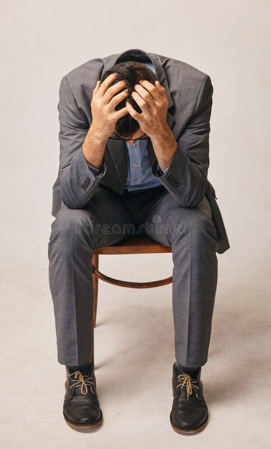 A Portrait of Young Stylish Businessman he is Very Tired from Work ...