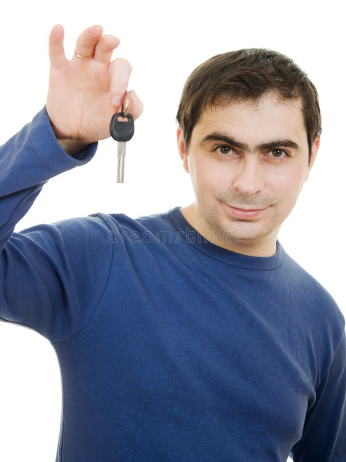 Young Man Holding Keys in His Hand Stock Photo - Image of finance ...