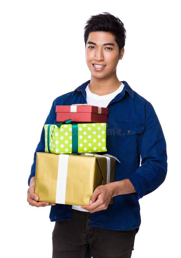 Indian Man Holding Lots Present Box Stock Photos - Free & Royalty-Free ...