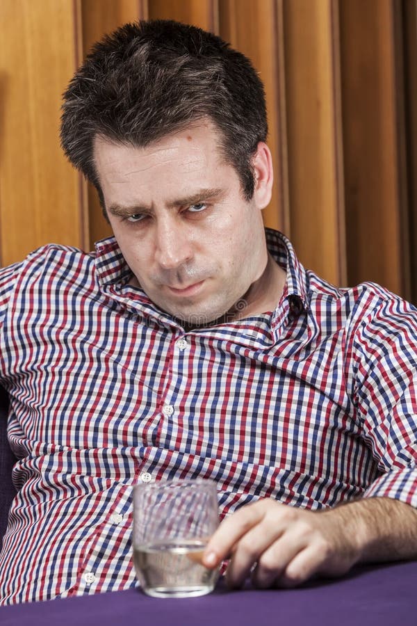 Young Man with Wine Glass, Looking Drunk Stock Photo - Image of face ...