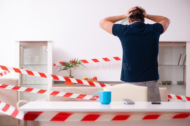 Young Man at Home in Self-isolation Concept Stock Photo - Image of ...