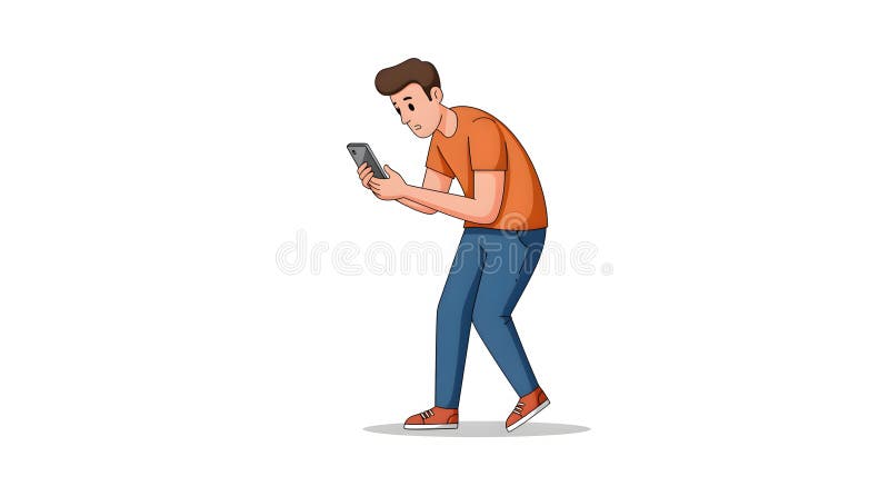 Bad Posture Phone Stock Illustrations – 173 Bad Posture Phone Stock ...