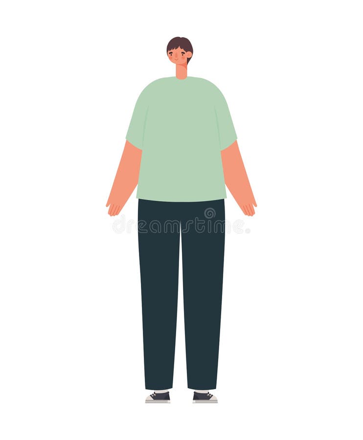 Young man illustration stock vector. Illustration of standing - 226155924