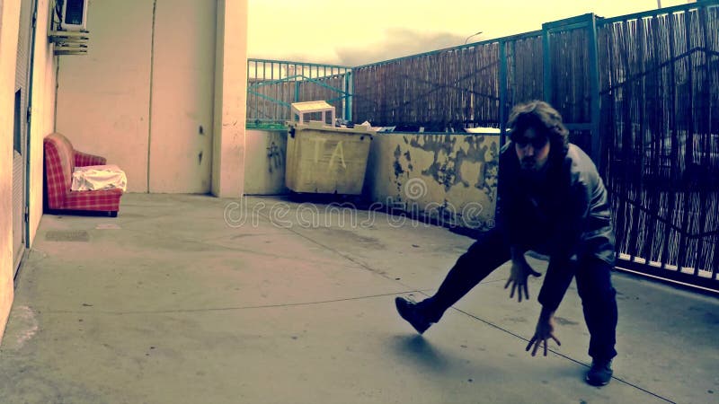 Young Man Imitating a Monkey Stock Footage - Video of humorist, thirty ...