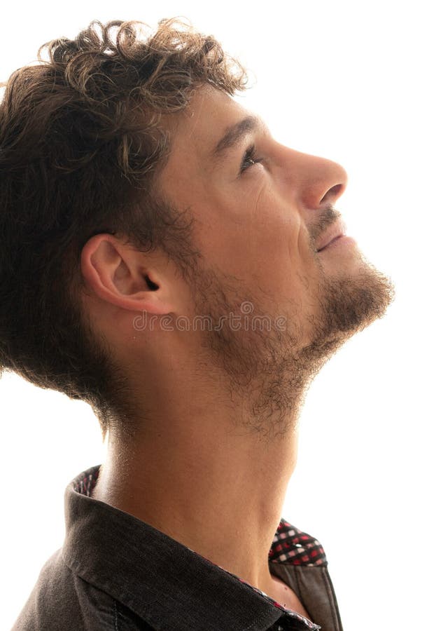 Young Man Immersed in Dreams of Future Stock Photo - Image of looking ...