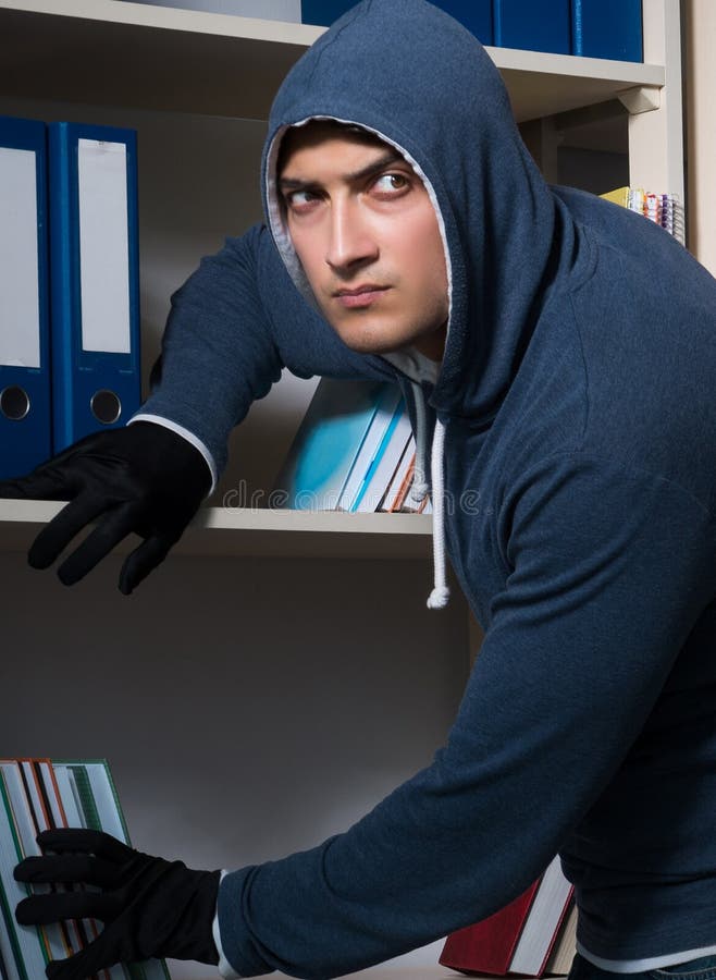Young Man in Industrial Espionage Concept Stock Image - Image of ...