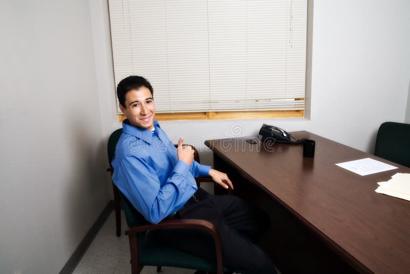 Young Man at Job Interview stock image. Image of mixed - 17371299