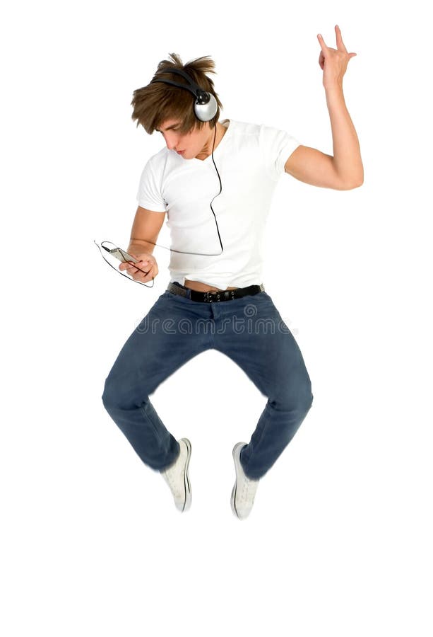 Man jumping stock image. Image of joyful, leaping, cloudy - 782025