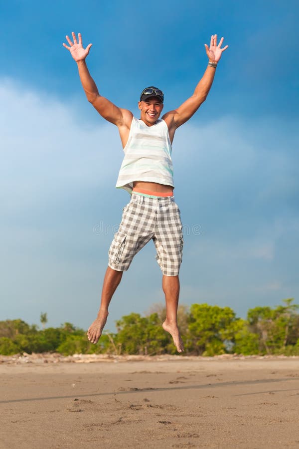 Man jumping in joy stock photo. Image of spirit, power - 3205212