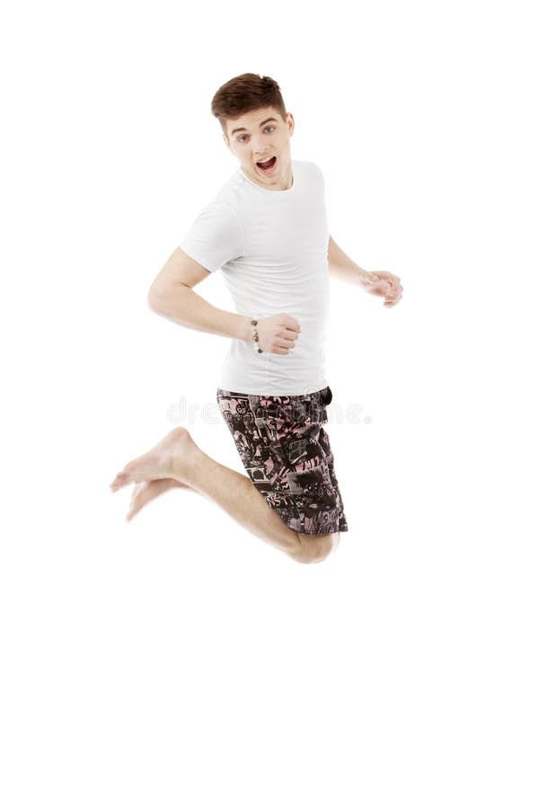 Young man jumping stock photo. Image of lifestyle, view - 28677700