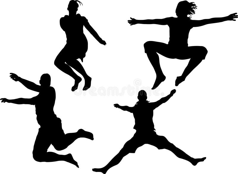 Stick Man Stick Figure Happy Jumping Celebrating Stock Vector ...