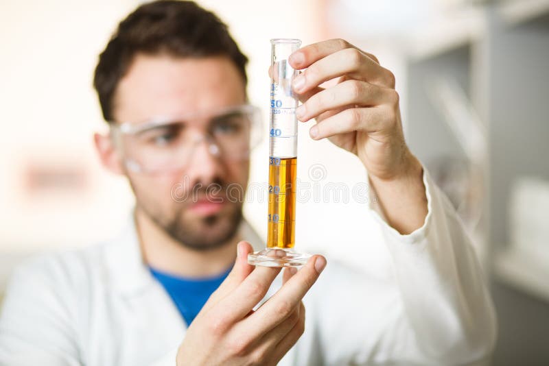 Young man in the lab stock image. Image of chemist, science - 52242611