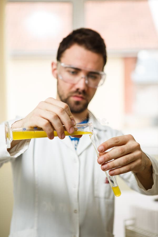 Young man in the lab stock image. Image of biology, analysis - 52295755
