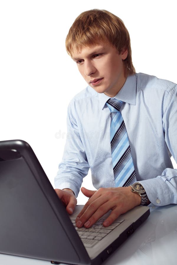 Hi-tech guy stock photo. Image of genius, young, computer - 24700382