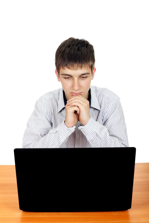 Young Man with Laptop stock photo. Image of studying - 29144464