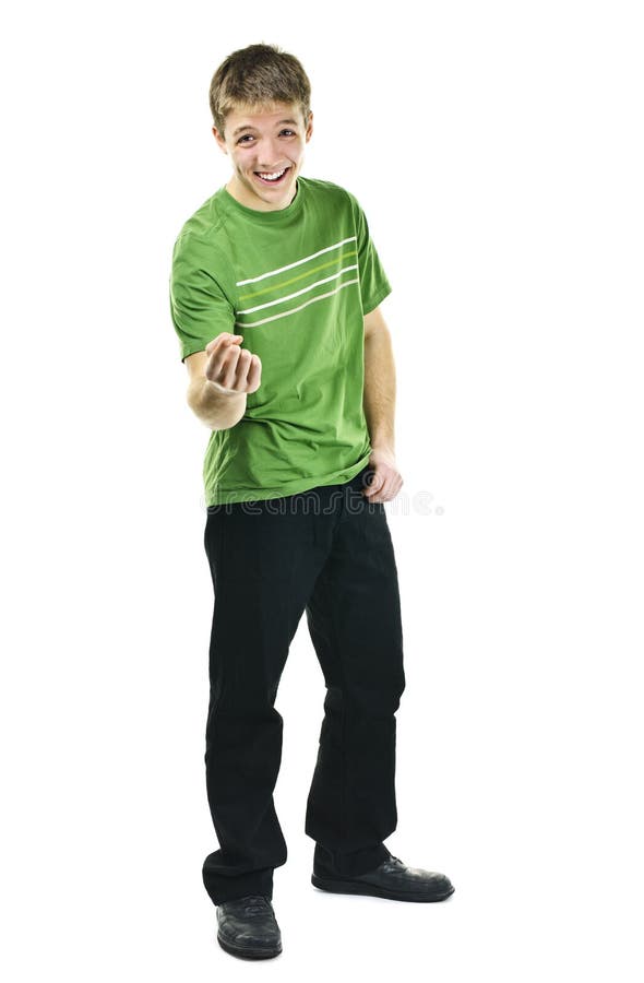 Young Man Laughing and Pointing Stock Photo - Image of person, pointing ...