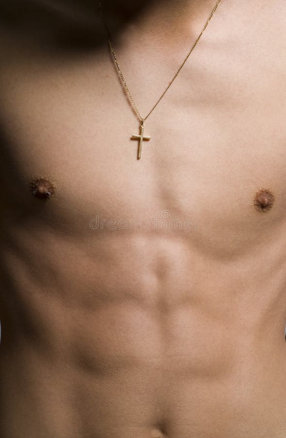 Young Man with Lean Stomach Muscles Stock Photo - Image of muscular ...