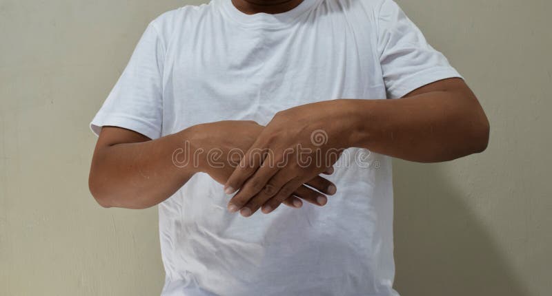 Young Man Learning Sign Language, Communication for Deaf Stock Image ...