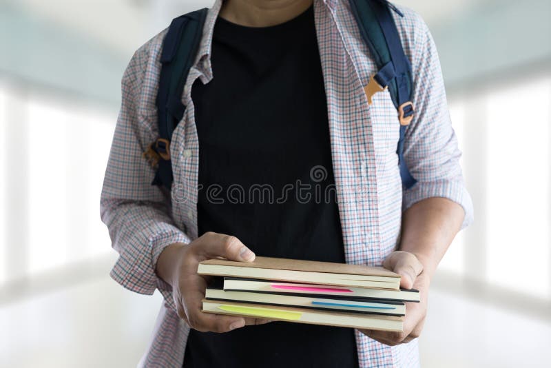 Young Man in the Library Books High School Library Stock Photo - Image ...