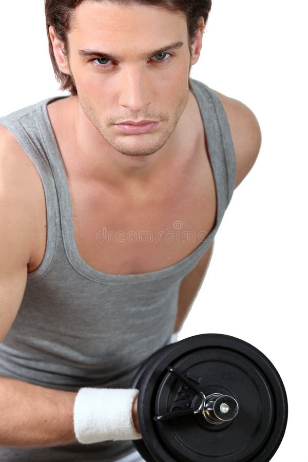 Man Lifting Heavy Object on To Vice Stock Image - Image of industrial ...