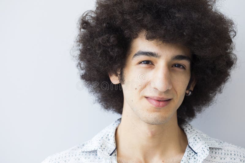 Young man look at camera stock image. Image of portrait - 98232085