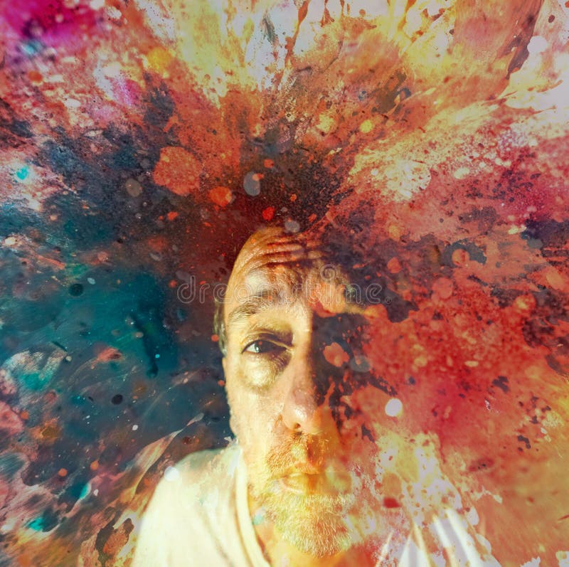 Explosion of Colors Out of an Artist in Concept of Creative and Art ...