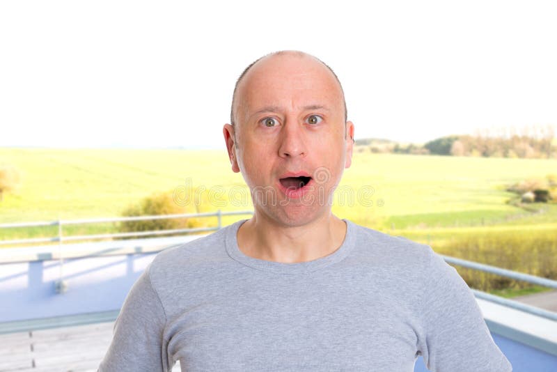Young Man Looking Amazed in To the Camera Stock Image - Image of happy ...