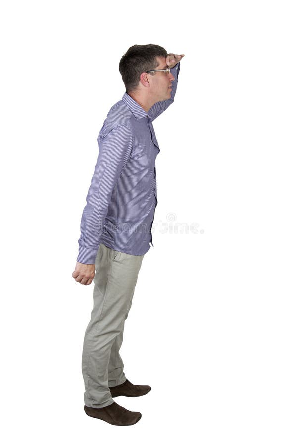 Man looking into distance stock image. Image of standing - 103026297