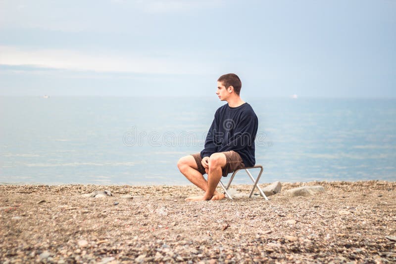 Young man looking at left stock image. Image of youth - 49505667