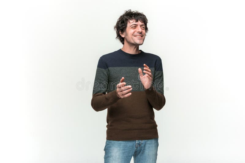 The Young Man Looking on Right Stock Photo - Image of happiness, single ...