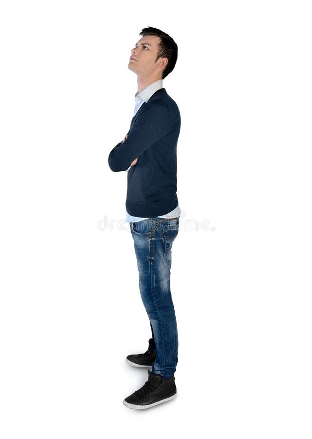 Young man looking up stock photo. Image of illness, disappointed - 55936970
