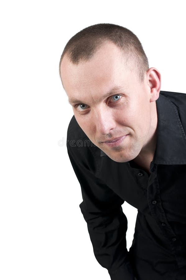 A Young Man Looks Showing Interest Stock Image - Image of people ...