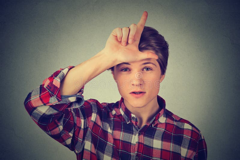 Young Man with a Looser Gesture Stock Image - Image of people, jobless ...
