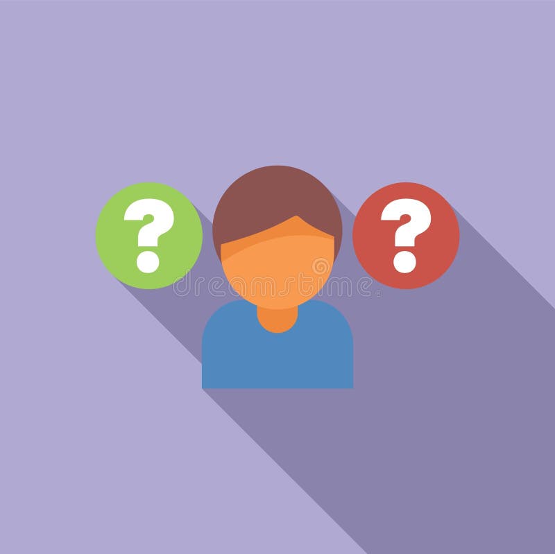 Young Man Making a Decision with Question Marks, Choosing the Right ...