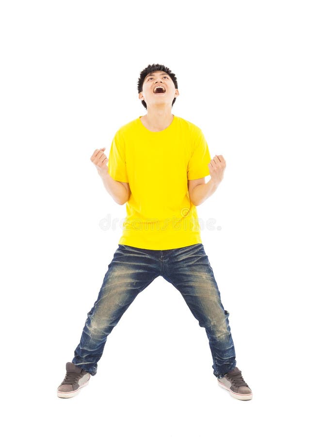 Young Man Making A Exaggerate Expression And Pose Stock Photo - Image ...