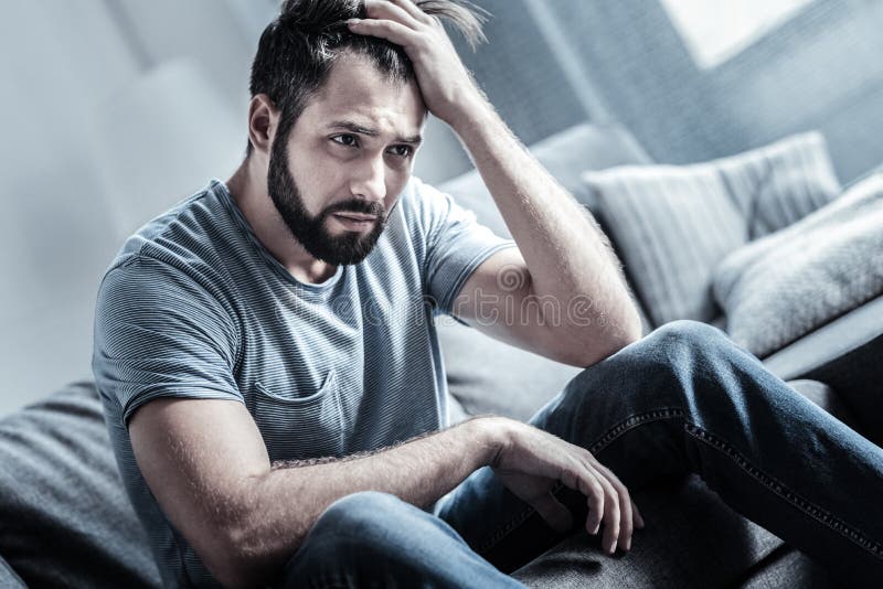 Young Man Making Face while Thinking about Problem Stock Photo - Image ...