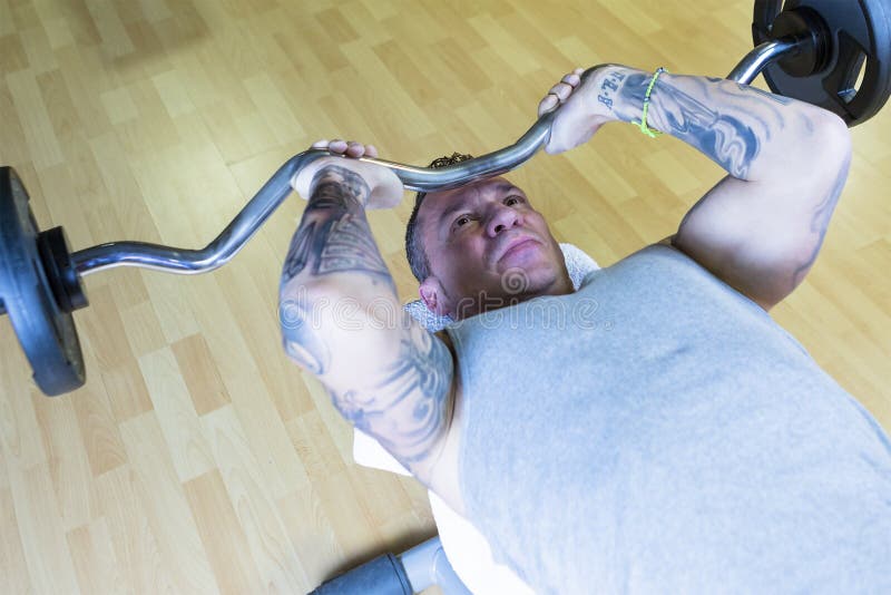 Young Man Making French Press - Workout Routine Stock Image - Image of ...