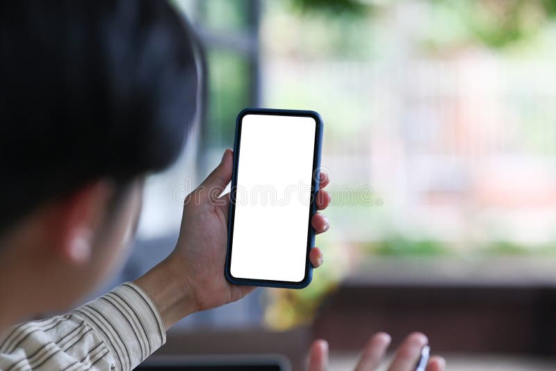 Man Making Video Call on His Smart Phone. Stock Image - Image of ...