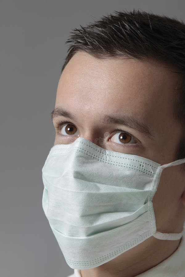 Young man with mask stock photo. Image of epidemic, specialist - 11927328