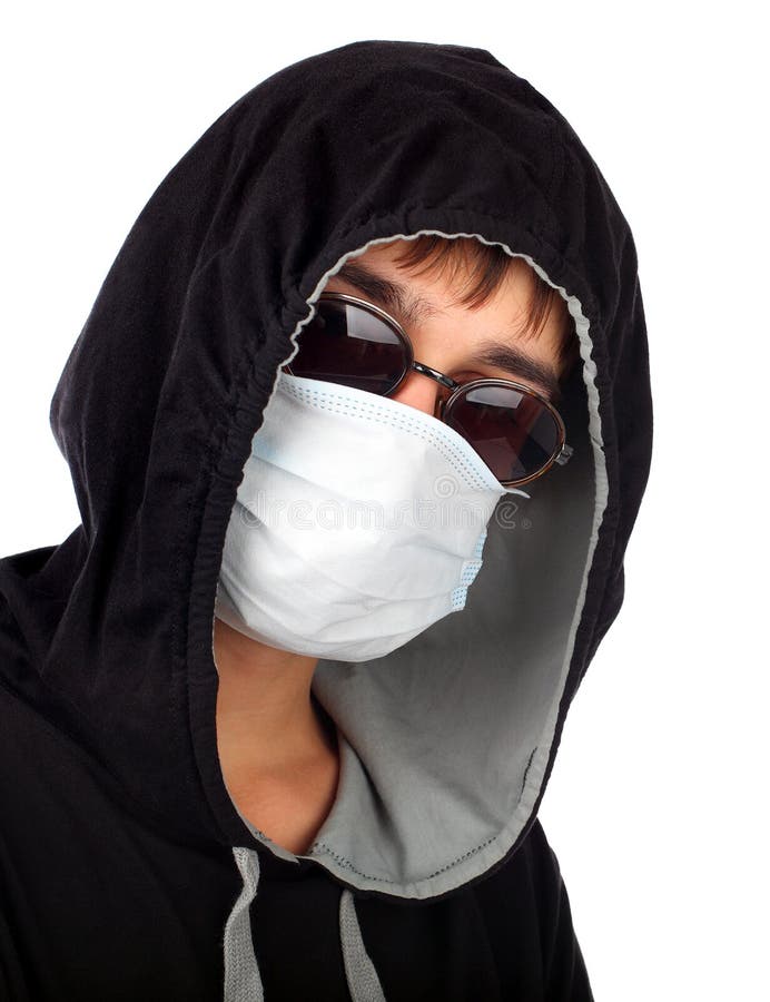 Young Man in the Mask stock image. Image of cute, defence - 114562359