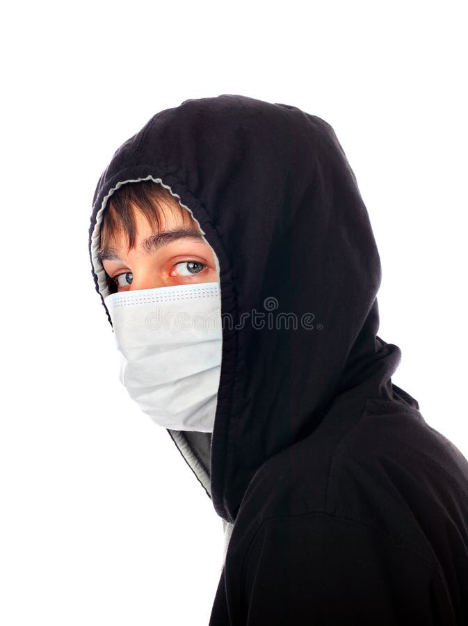 Young Man in the Mask stock photo. Image of caucasian - 114562354