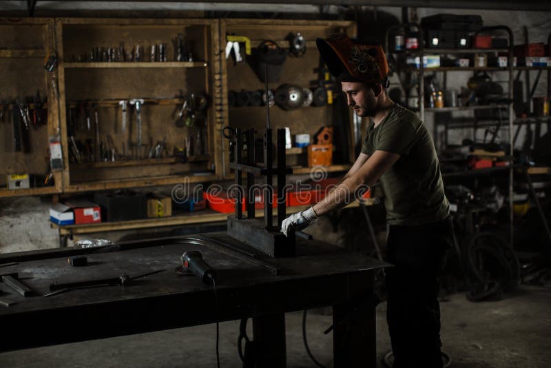 The Young Man-the Master at Work Stock Image - Image of factory ...