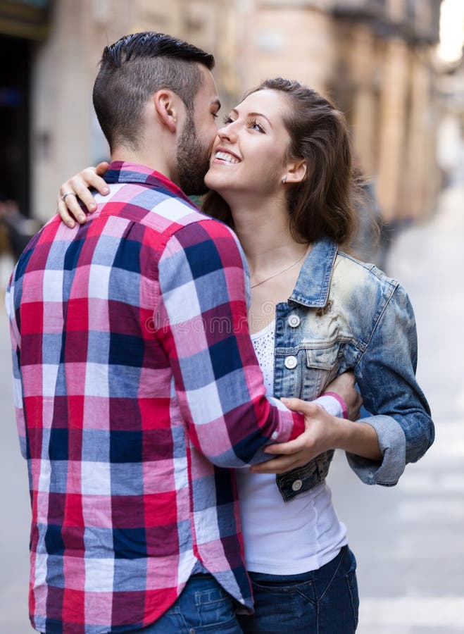 Young Man Meeting His Girlfriend Stock Photo - Image of dating ... Young Man Meeting His Girlfriend Stock Photo - Image of dating ...