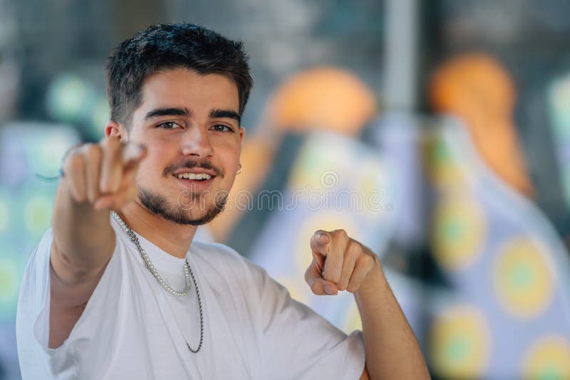 Young Man with Motivation Expression Stock Photo - Image of male ...