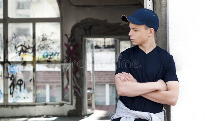 Young Man Near Old Broken Window Stock Photos - Free & Royalty-Free ...