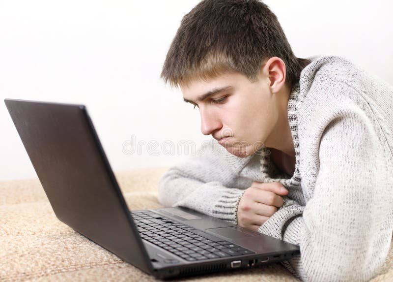 Young man with notebook stock image. Image of portable - 24488003